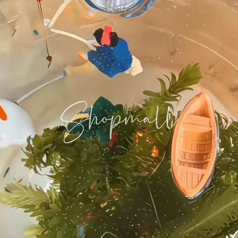 Mini Floating Boat Landscape Model Micro Landscape DIY Miniature ...