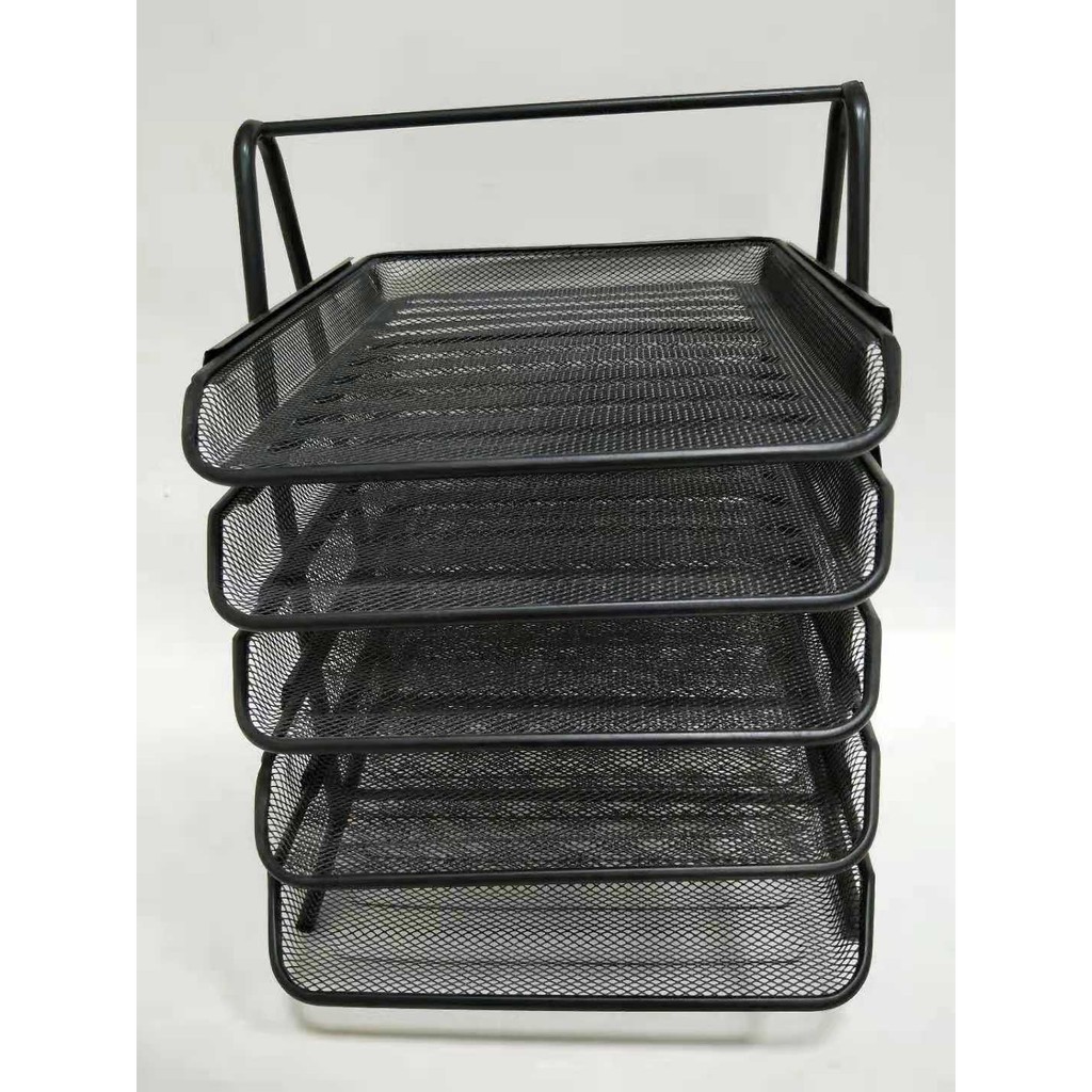 Five layers Wire mesh file tray frame with multiple file holders ransom ...