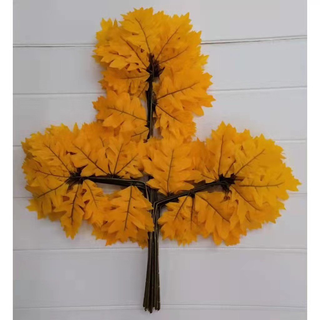 Artificial Bur OAK Leaf (12pcs) | Shopee Philippines