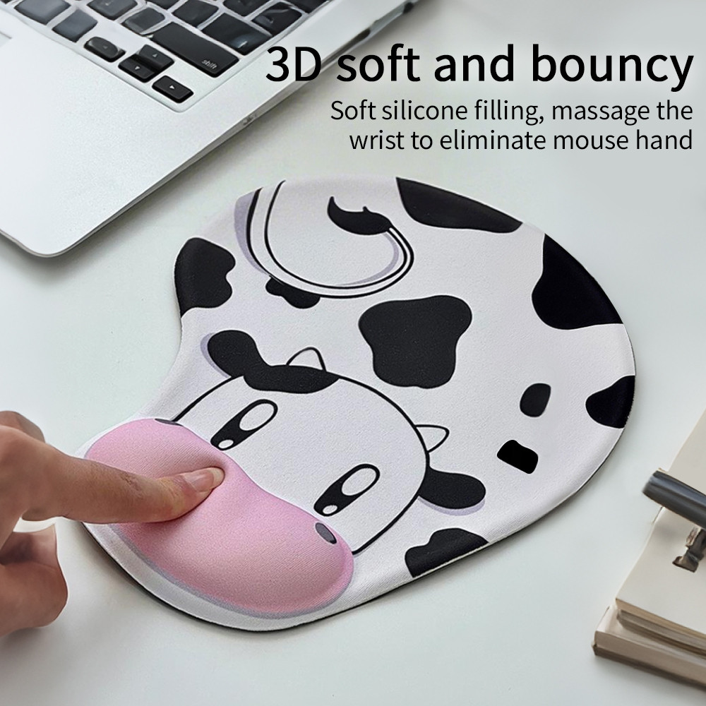 Mouse Pad with Wrist Support Cute Silicone Non Slip Wrist Mouse Pad ...