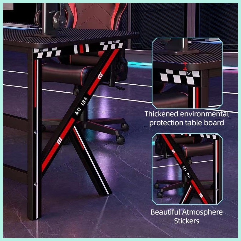 140/120/100cm Gaming Table Computer Desk Office Table Playing PC Home ...