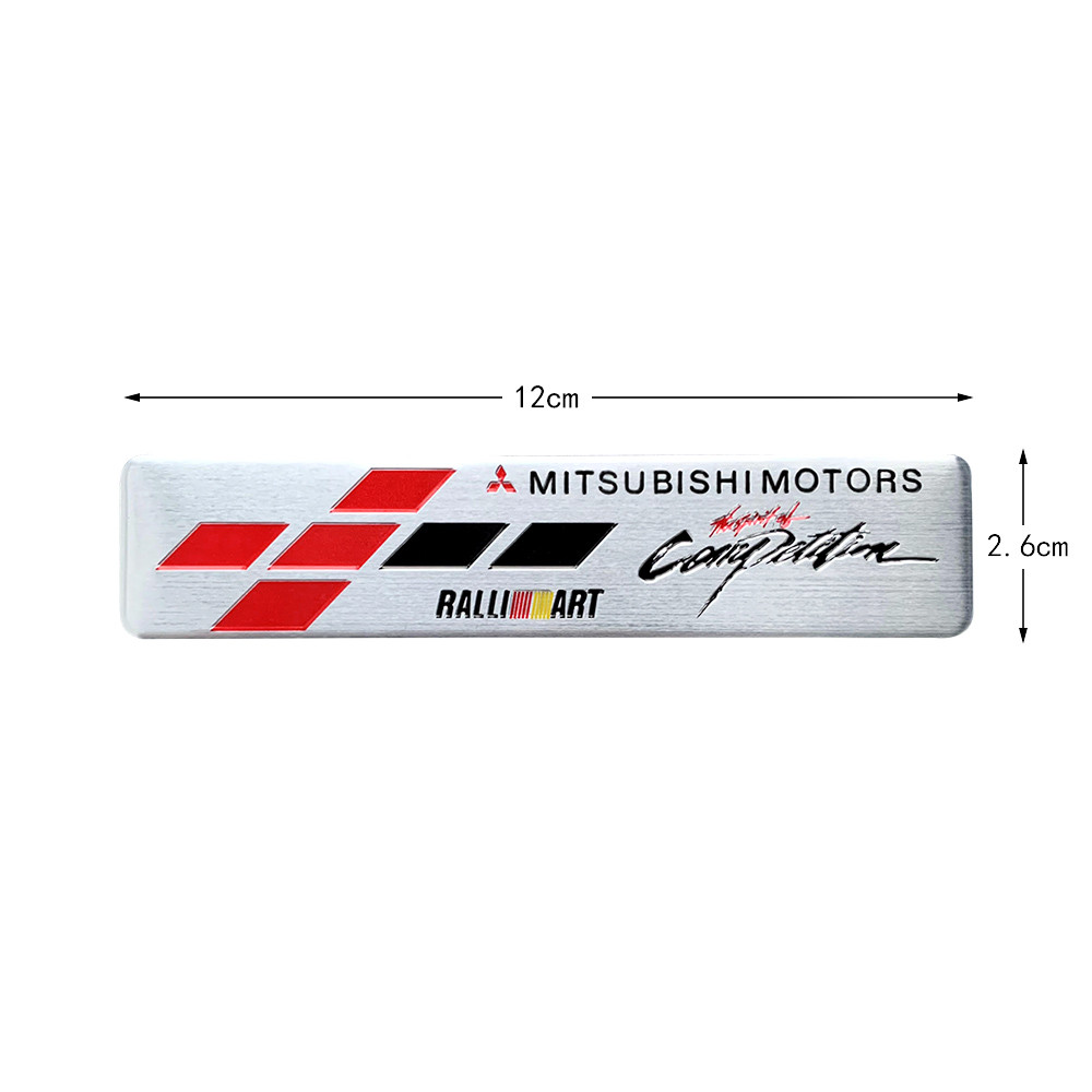 3D RALLIART Metal Car Emblem Sticker Badge Logo Accessories Decals for ...
