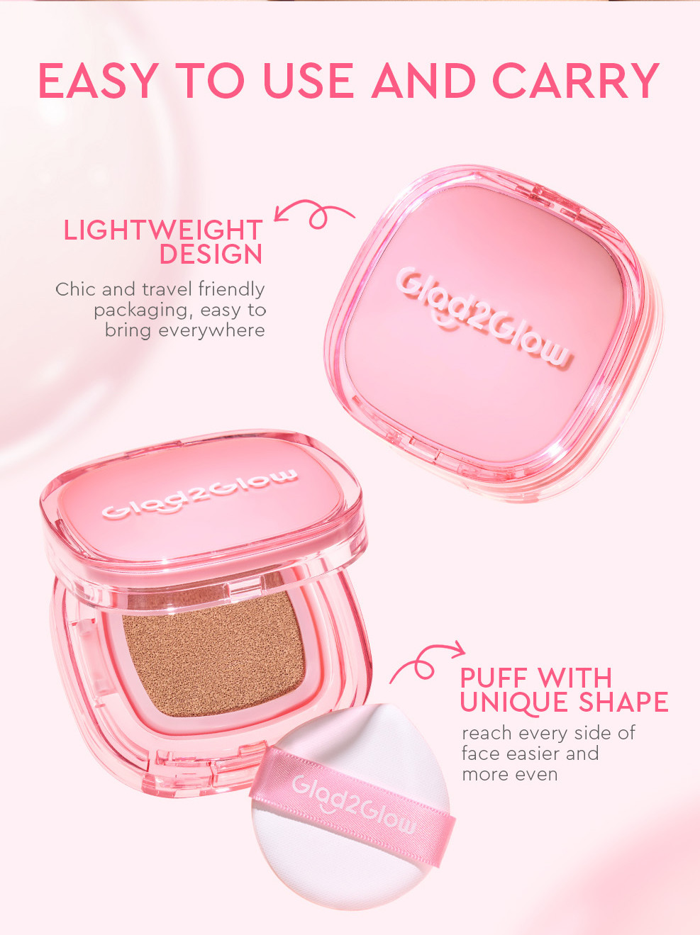 [Clearance] Glad2Glow 2in1 Cushion Refill Makeup Set Full Coverage Oil ...