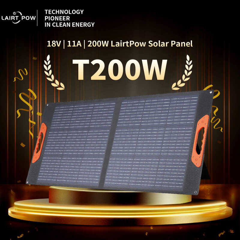 Lairtpow Portable Solar Panel 21W 60W 100W 200W Compatible With Most ...