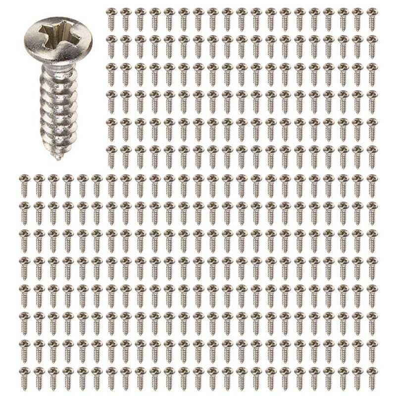 M (Juyf) 500 Pcs Guitar Bass Pickguard Screws For Strat & Tele,Sier ...