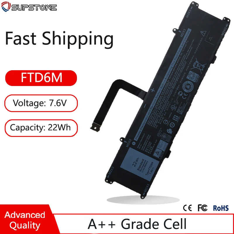 New Ftd6m Laptop Battery For Dell Latitude 7285 2-In-1 Keyboard 06Hw5 ...