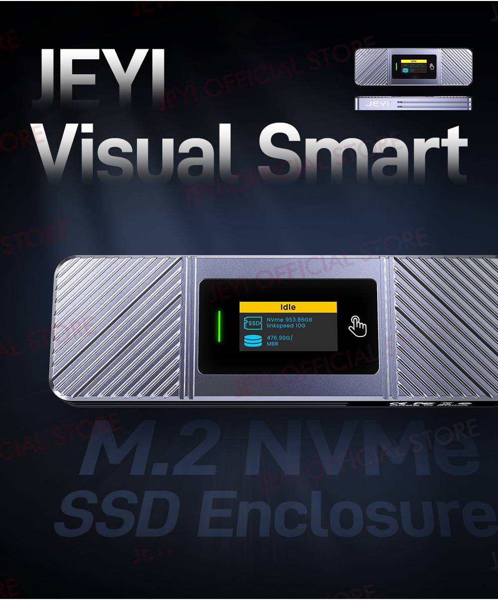 JEYI Visual Smart M.2 NVMe NGFF SSD Cartridge with 5-second write ...