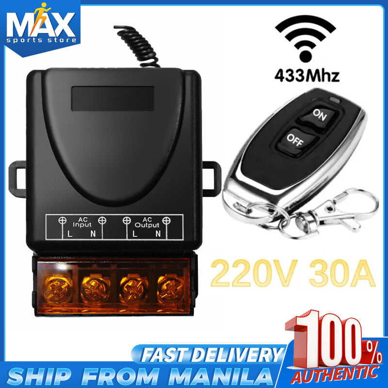 433Mhz AC 220V 30A Wireless Remote Control Switch 1CH RF High Power ...