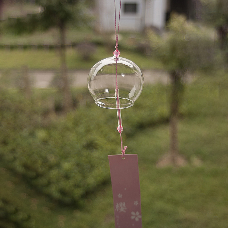 Transparent Glass Wind Chimes Japanese Style Door Window Bell Hanging ...