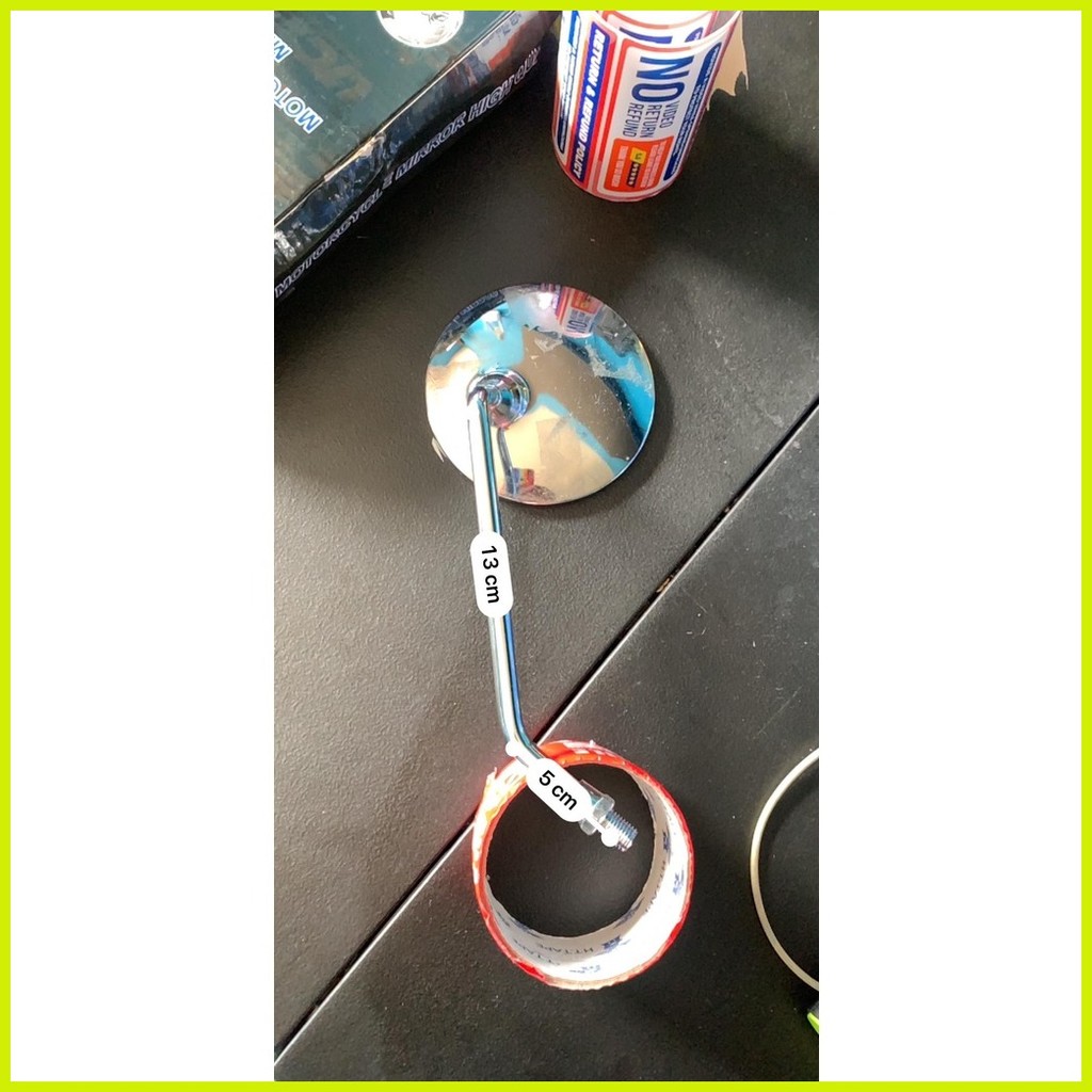 ⭐ MOTORSTAR X155 SideMirror Stainless ROUND TYPE Long Stem UNIVERSAL ...