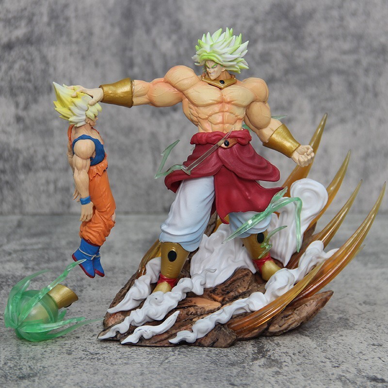 20Cm Dragon Ball Anime Broli Vs Action Figures Pvc Model Statue Goku ...