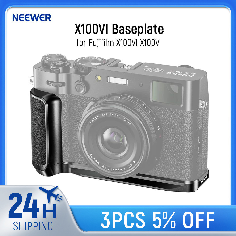 NEEWER X100VI Baseplate for Fujifilm X100VI X100V Camera L Shape Bracket with Handgrip, L Plate ...