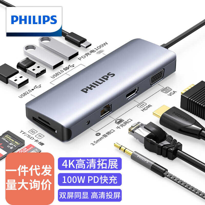 E7 Philips Type-C Usb-C At HDMI Thunderbolt 3/4 Adapter And Splitter ...