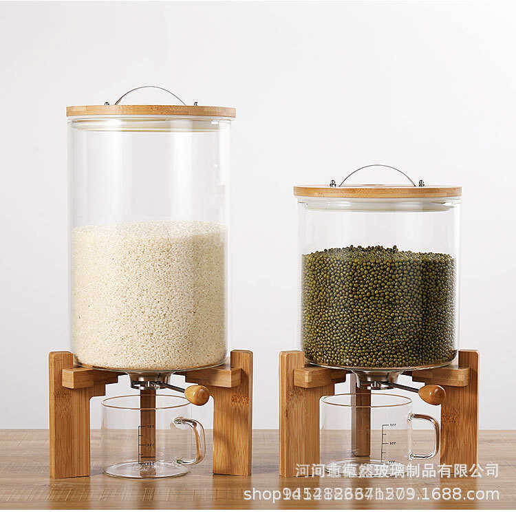 5 o 7 KG Rice Storage / baril ng kanin - makapal Borosilicate Glass na ...