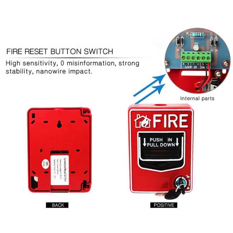 LY Uniono - Fire AlArm SyStem MAnuAl CAll Point Button Fire PuSH In ...