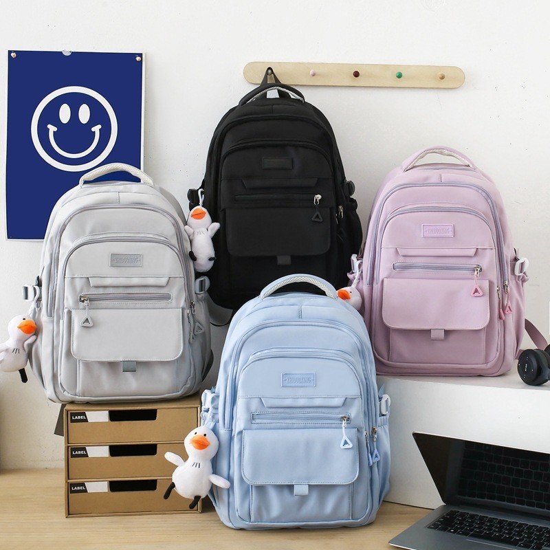 IELGY Nylon Backpack Waterproof Women Large Capacity School Bag ...