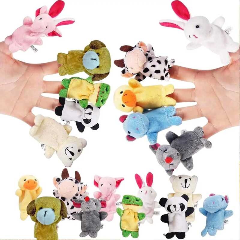 Finger Mini Puppets 10Pcs Plush Cute Animal Finger Puppets Toy For Boy ...