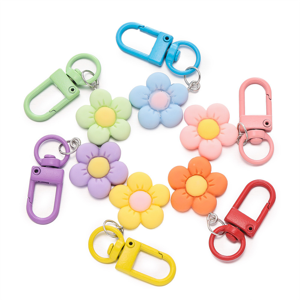 St. kunkka 1Pcs Alloy Keychain Colorful Flower Keychain Fashion Charm ...