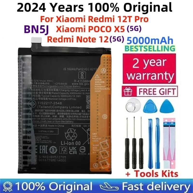 2024 Years 100% Original Battery 5000mAh BN5J For Xiaomi Redmi Note 12 ...