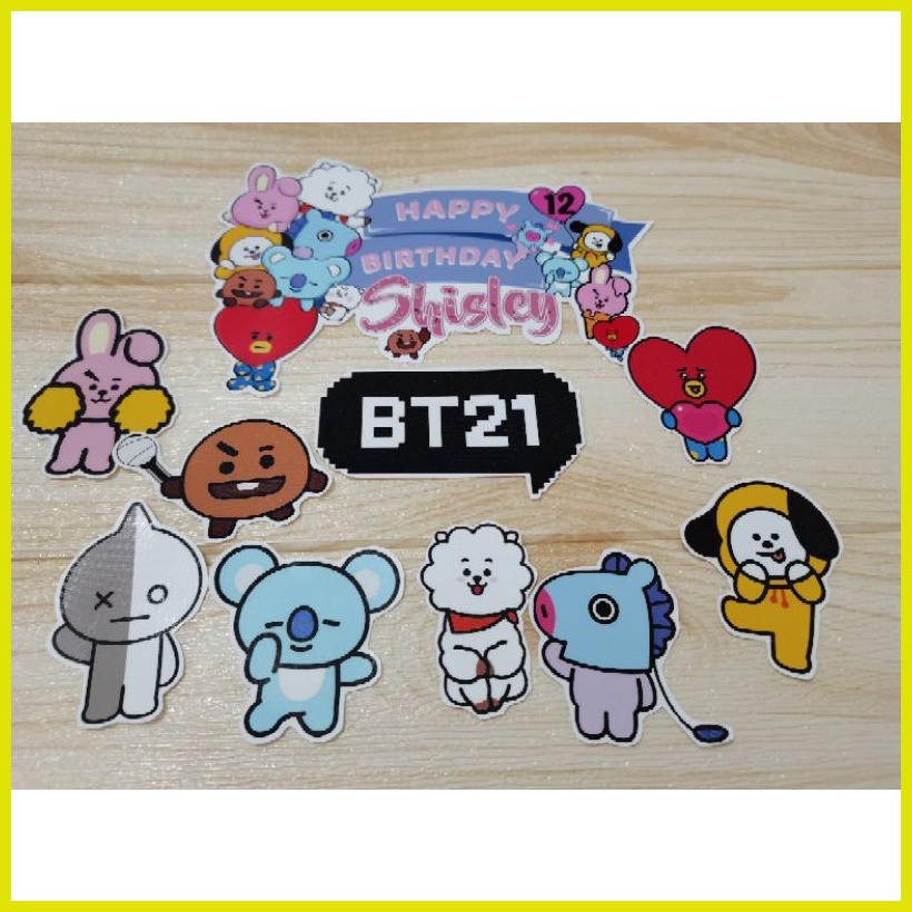 ☪ Cake topper personalized ( Bt21 overload themed set ) | Shopee ...