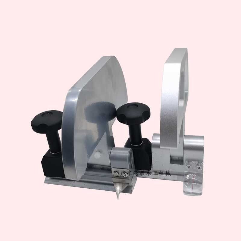 Sliding table saw with ruler baffle/positioning plate scale magnifying ...