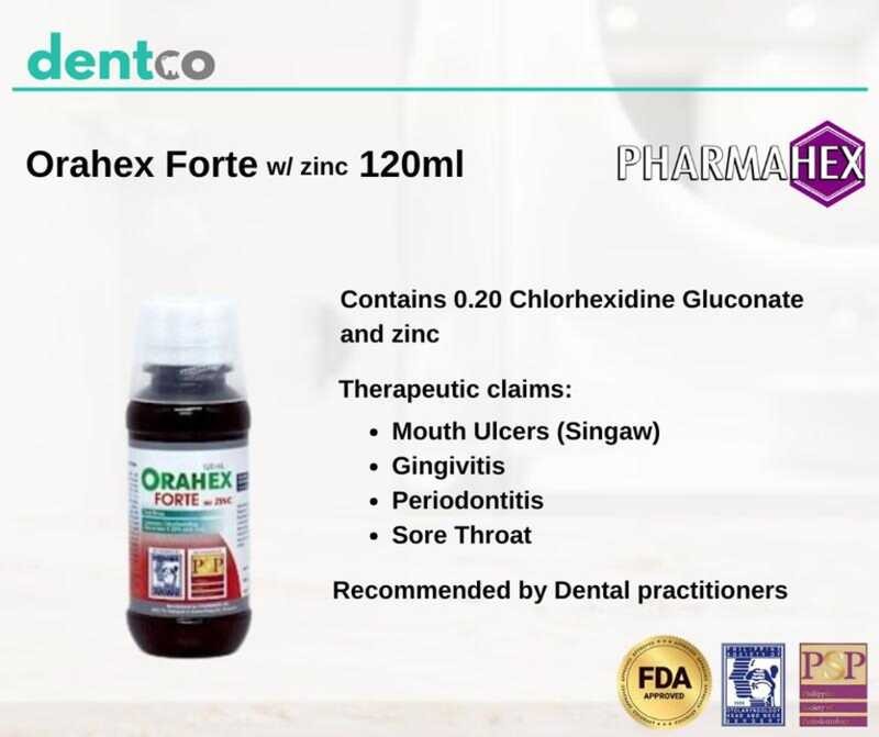Orahex Forte W/ Zinc 120 Ml Oral Rinse Mouthwash Chlorhexidine Singaw ...