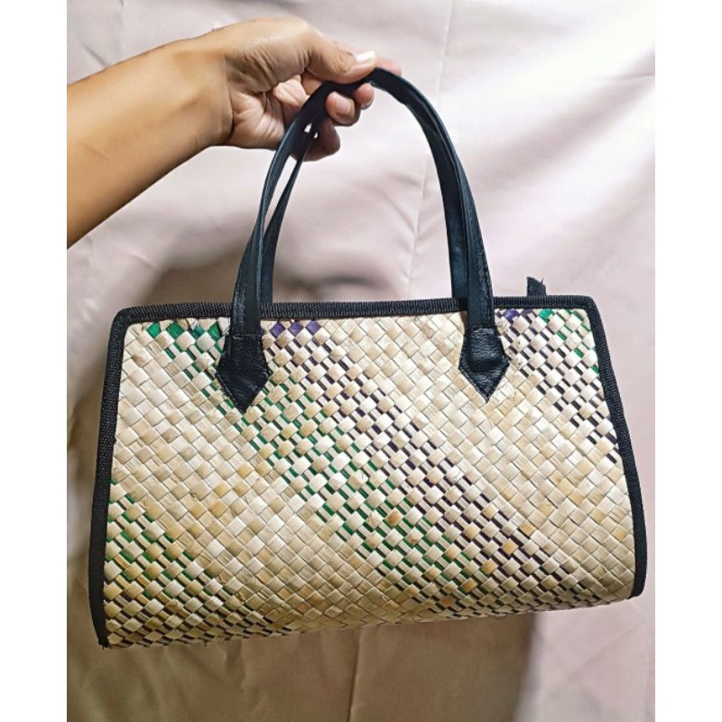 Pandan handbag with zipper native bag filipiniana | Shopee Philippines