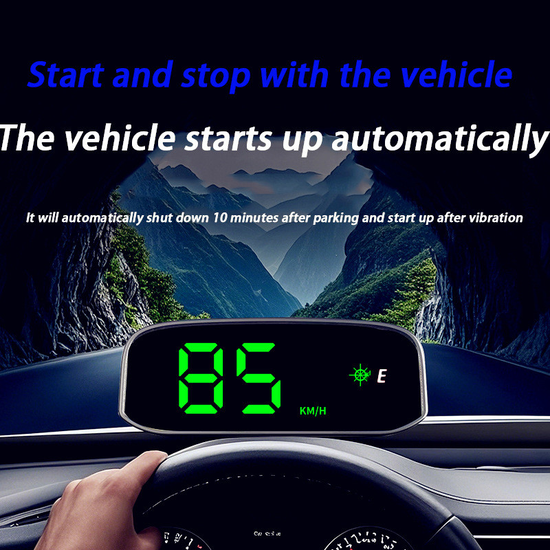 Solar Head Up Display GPS+ Digital Car Speedometer Beidou Dual System ...