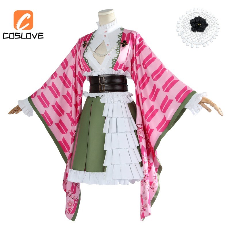 Anime Demon Slayer Kanroji Mitsuri 5th anniversary Dress Cosplay ...