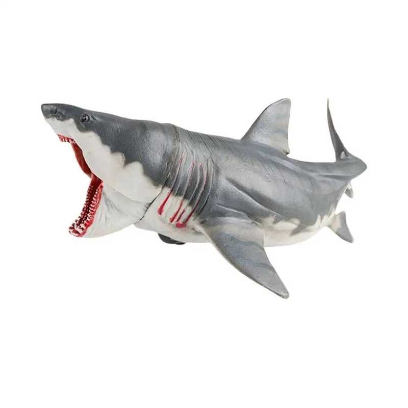 Realistic Shark Toy Figurine With Movable Mouth Marine Animal Model ...
