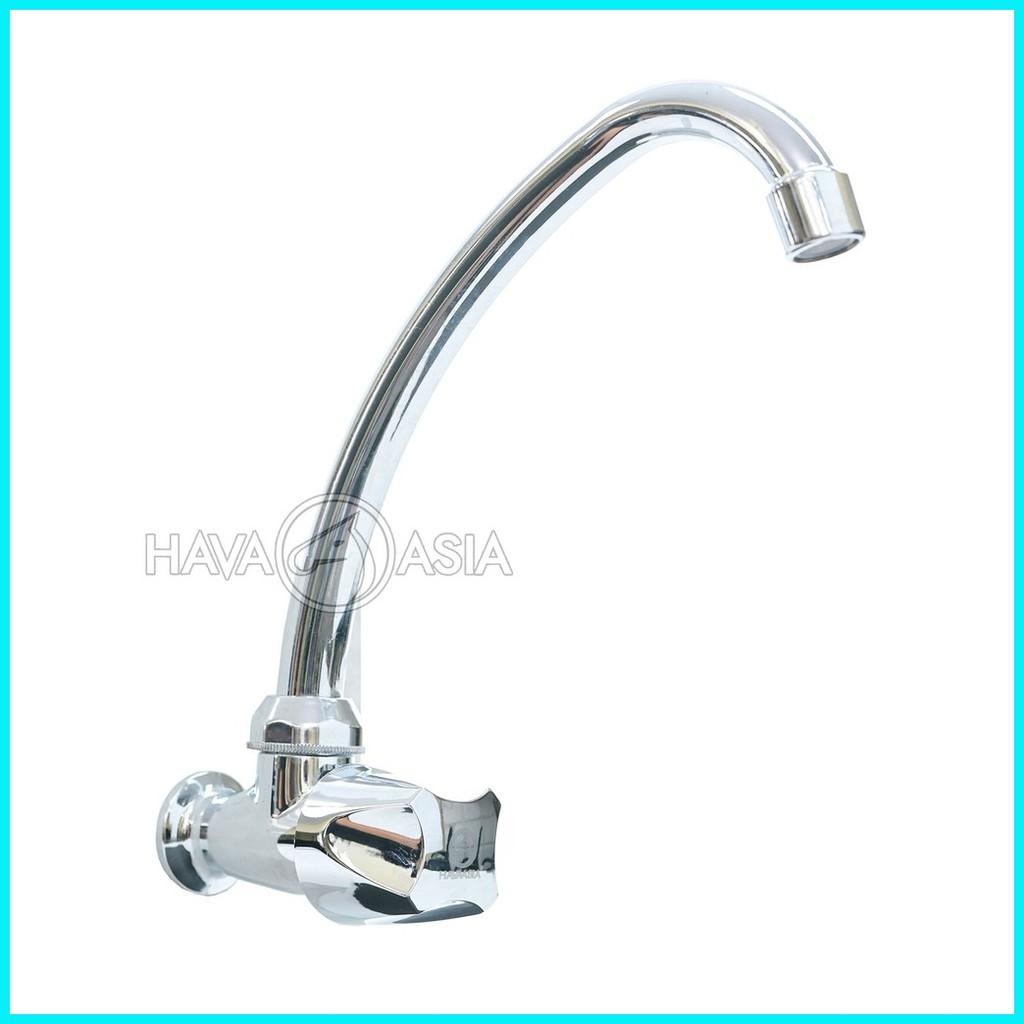 HavaAsia Light Duty ABS Plastic Gooseneck Kitchen Faucet Wall Type ...