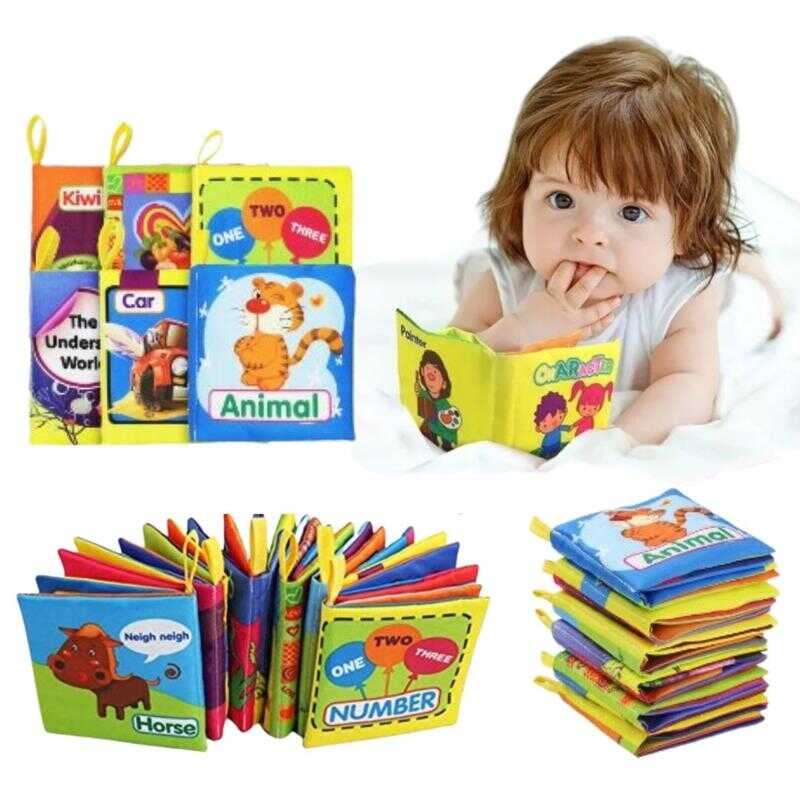 Mnkc Baby Mini Soft Fabric Cloth Bind Early Learning On Color Animal ...