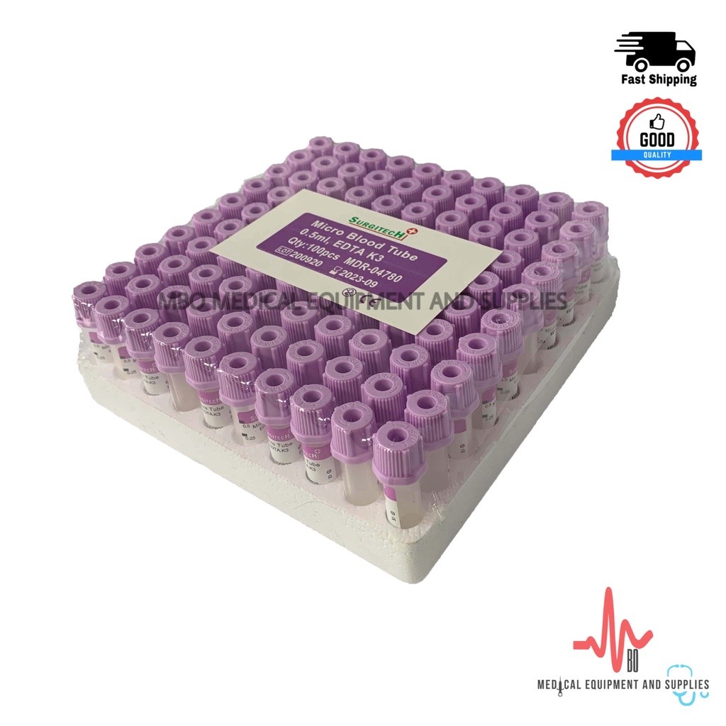 Micro Blood Tubes - Microtainer Tubes EDTA K3 Purple Top 0.5mL | Shopee ...