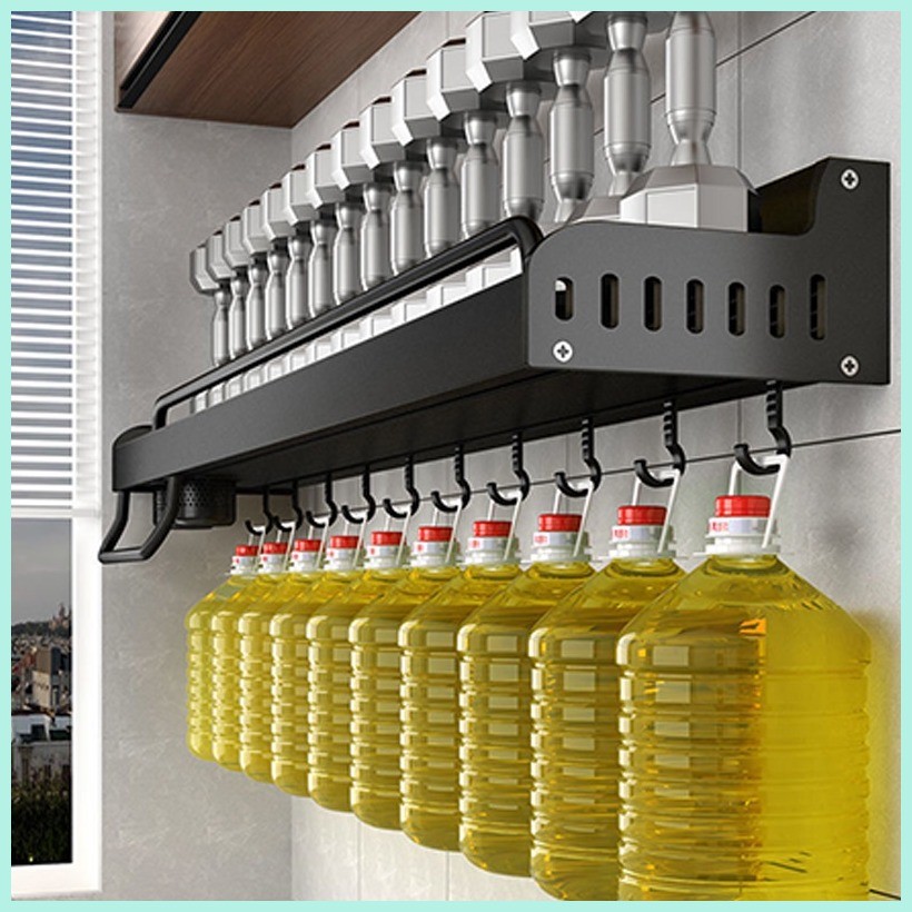 Spice Rack Hanging Kitchen Organizer Condiments Organizer Wall Mounted ...