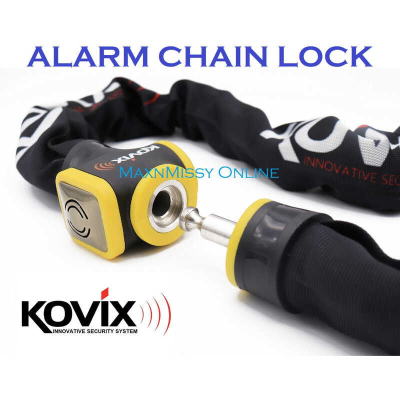 KOVIX ALARM CHAIN LOCK para sa Motorcycle, Scooter o Bicycle - IP67 ...
