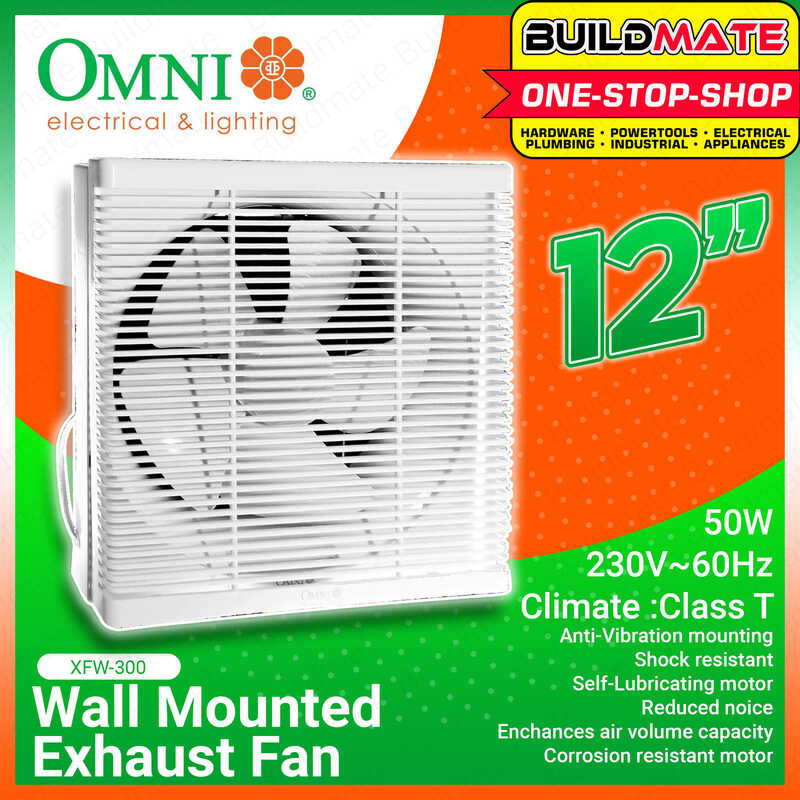 OMNI Mount 12" Air Ventilator Circulator Wall Mounted Exhaust Fan ...