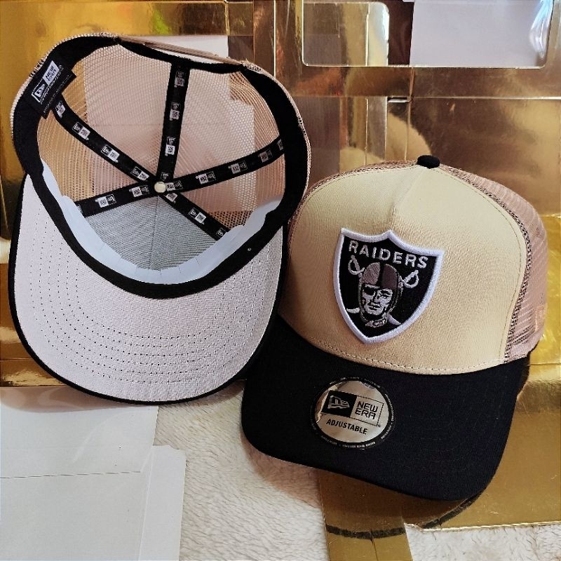 Top Grade New Era trucker Las Vegas Raiders A-frame curve/snapback caps ...