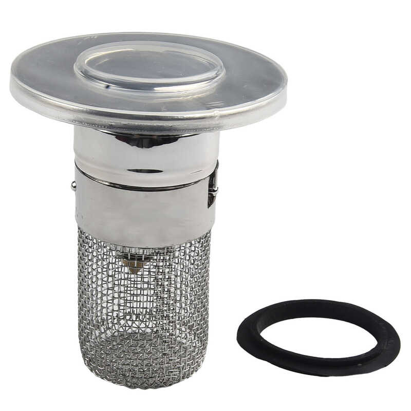 Drain Strainer Stainless Steel Pop-Up Wash Basin Leak Plug Anti-Odor ...