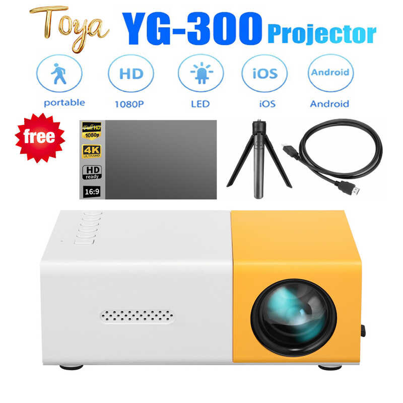 Mini TOYA Portable Projector Yg300 Mini Projector Sa Speaker TUOYA Mini ...