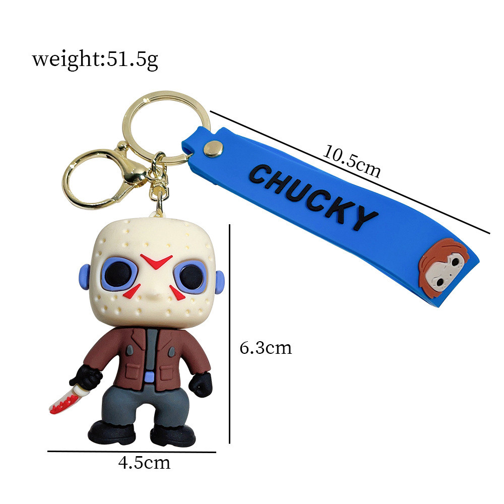 Horror Series Ghost Doll Killer Keychain Ghost Doll Bride Doll Clown ...