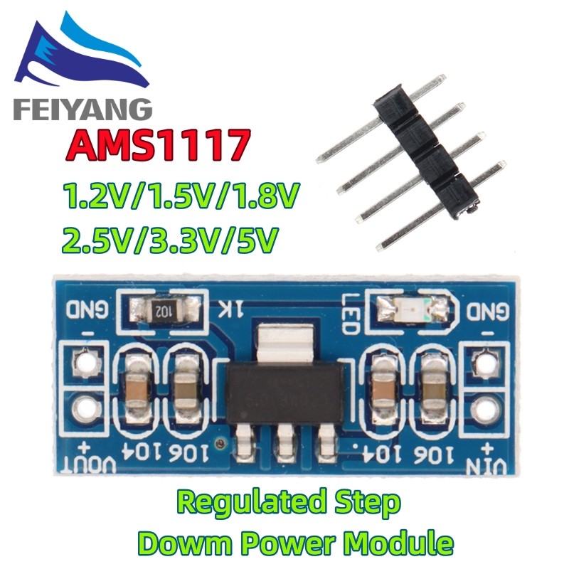 AMS1117 1.2V 1.5V 1.8V 2.5V 3.3V 5V power supply module AMS1117-5.0V ...