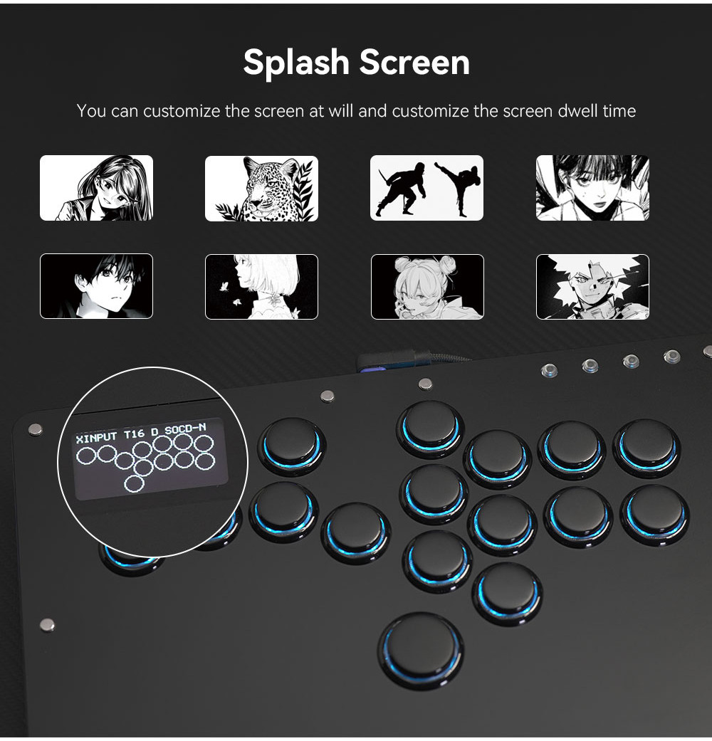 Joystick Arcade Leverless Controller Hitbox Fightstick For PC/ Ps4 ...