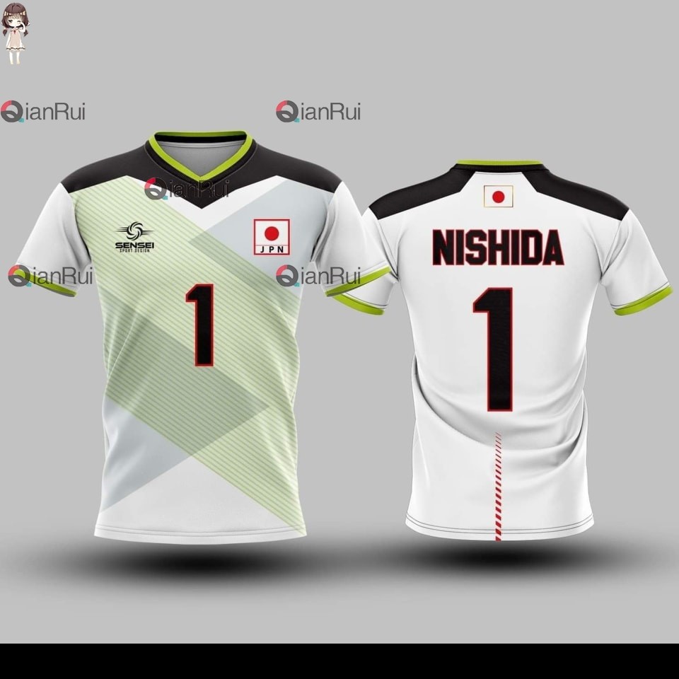 Japan Olympic Volleyball Jersey Nishida Yuji Black Casual Women Men ...