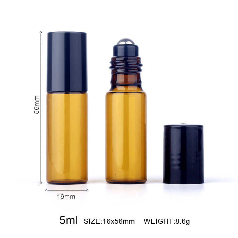 Pieces/Lot 100 5Ml Mini Roll On Essential Refillable Roller Ball Bottle ...