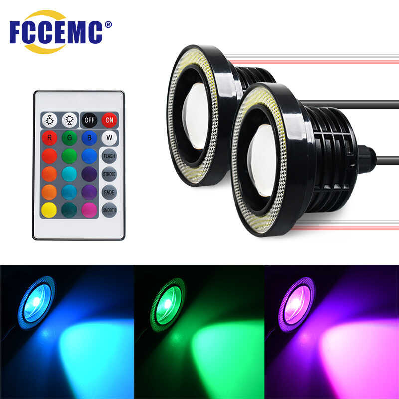 42 RGB Remote Control 10W 3.0-Inch 3.5-Inch Front Fog Light Cob Demon ...