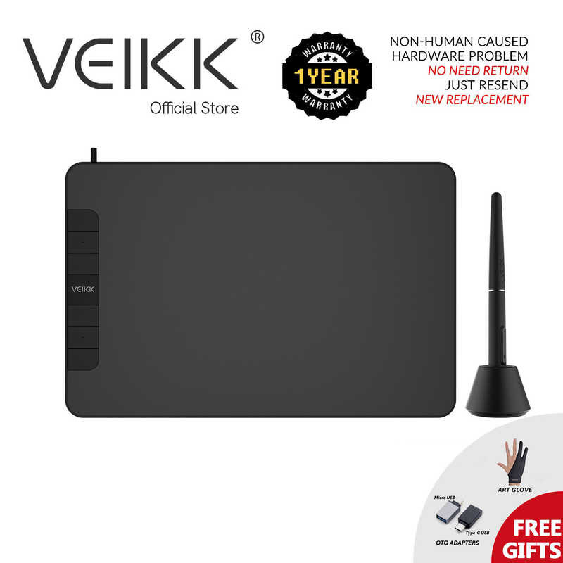 VEIKK ☥ VK640 6 x 4 inch Professional OSU Digital Drawing Writing Pad ...