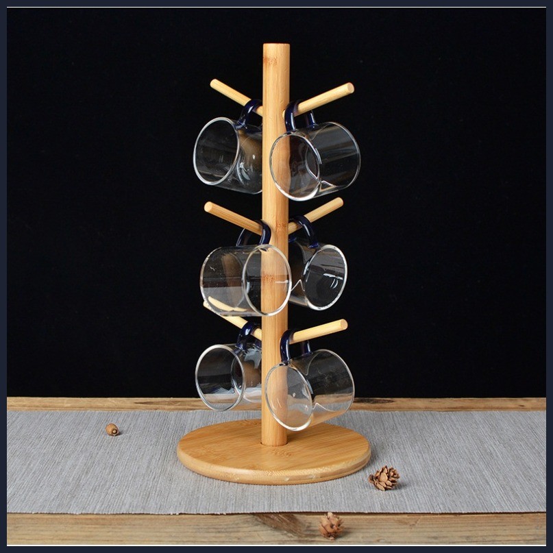 Mug Holder Tree Living And Home Rectangular 2-Tier Cups Mugs Drying ...