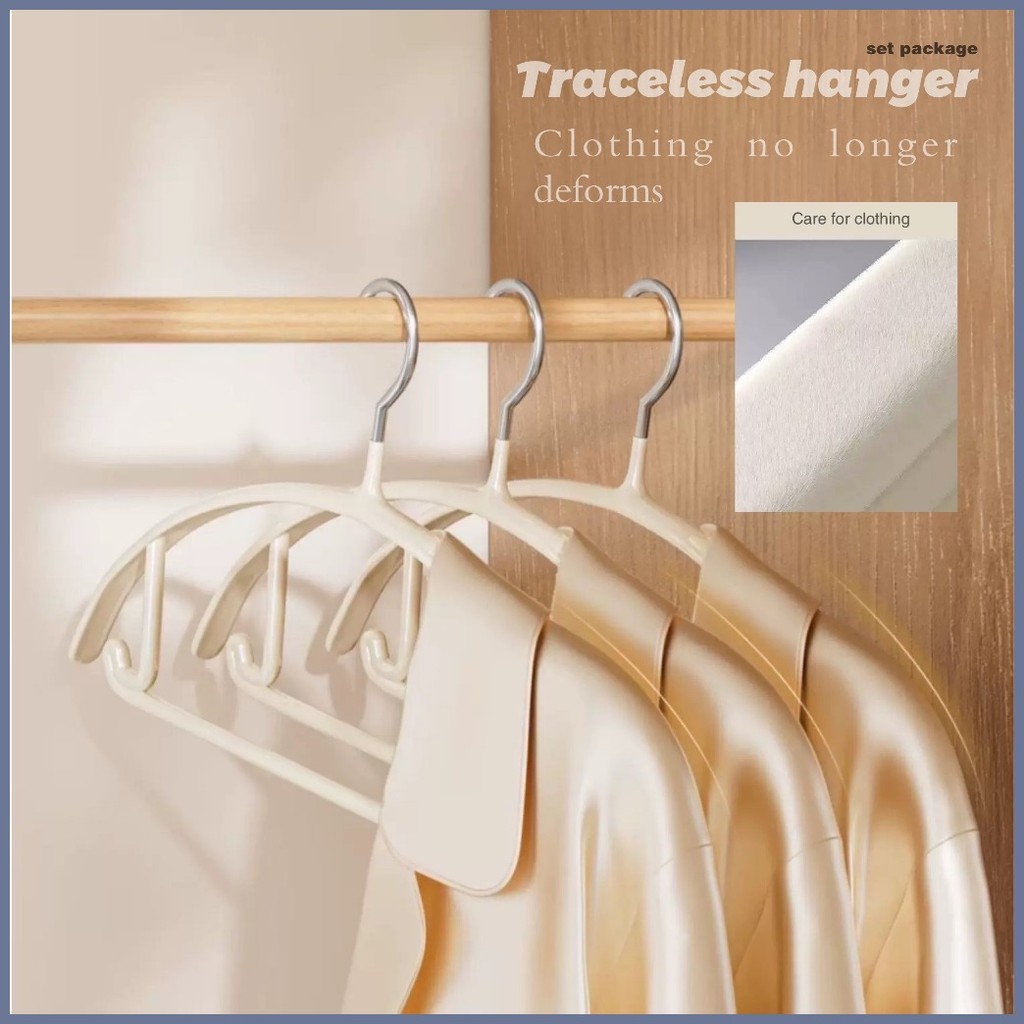 ⭕ ⇨ New clothes rack Trackless shoulder hanger Non-deformation of ...