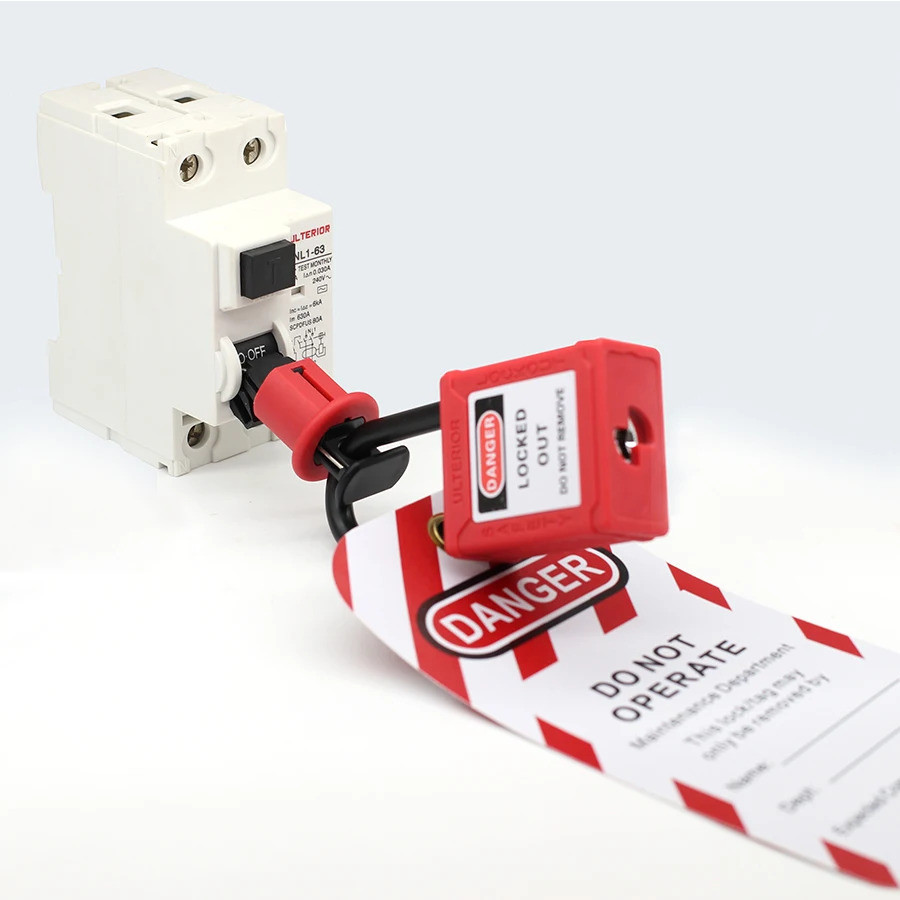 MCB Circuit Breaker Lockout Device with Free Tag & Safety Padlock ...