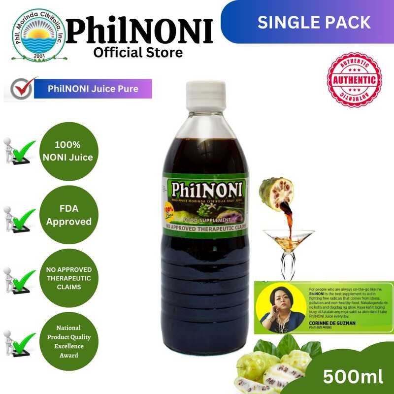 Philnoni Juice Pure 500Ml | Made From The Top Quality NONI Fruits ...